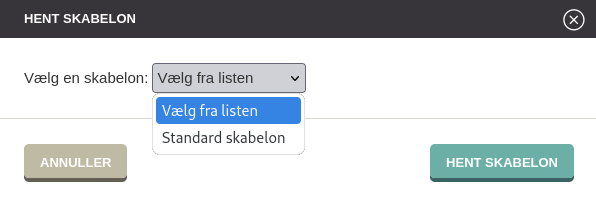 Sådan bruger du skabeloner